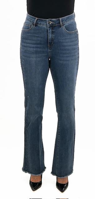 Orly Flared Jeans With Side Detail | Lavender Lilly Boutique – Lavender ...